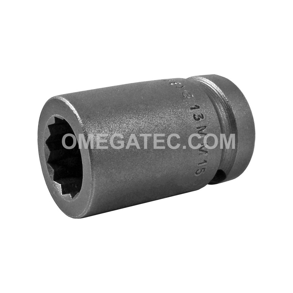 13MM15-D Apex 1/2'' Square Drive Socket, Metric, Standard Length ...