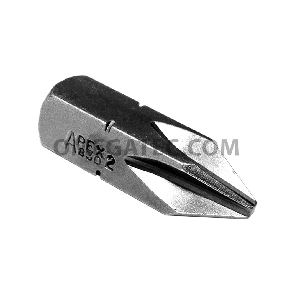 830-2R Apex 5/16'' Phillips #2 Square Drive Insert Bits | EUMRO ...