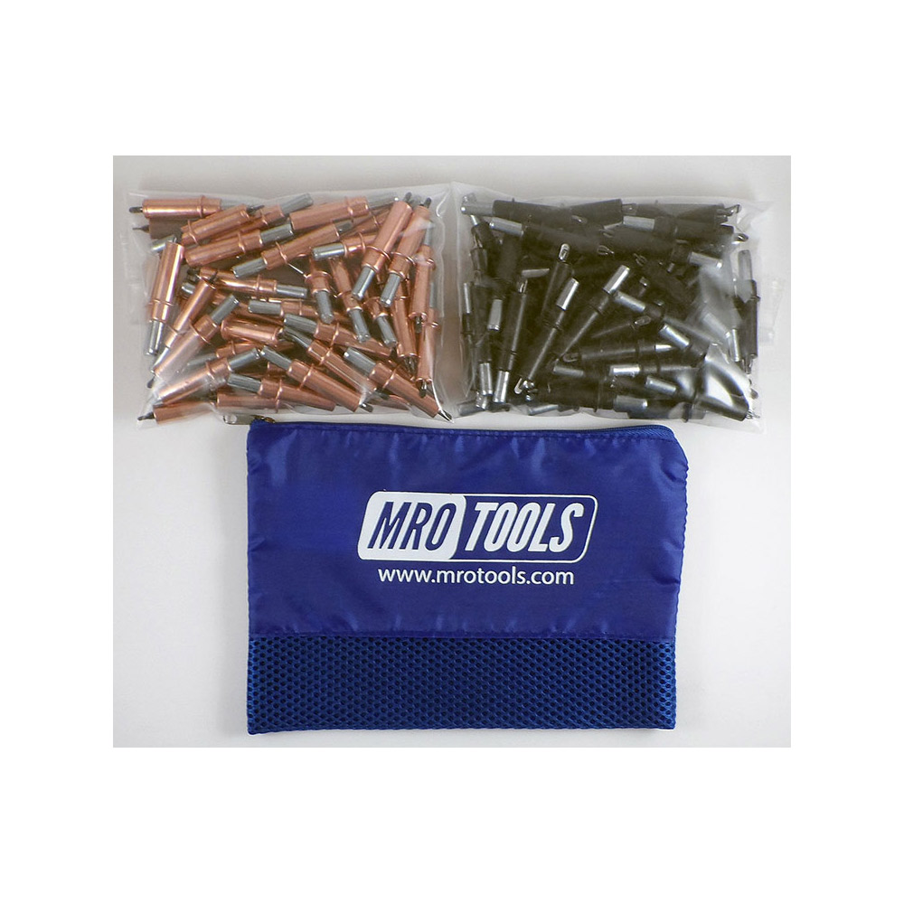 MRO TOOLS K3S100-2 Standard 50 1/8'' & 50 5/32'' Cleco Fasteners Kit w ...