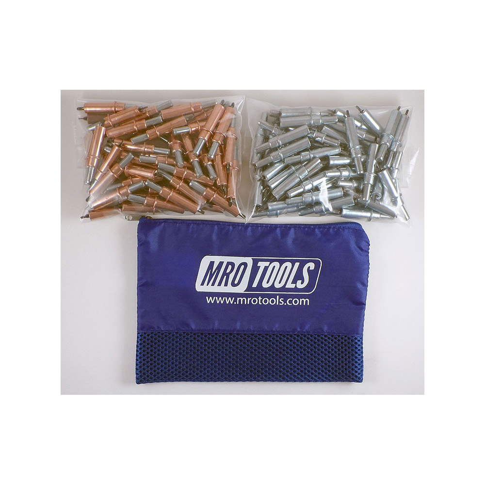 MRO TOOLS K3S100-3 Standard 50 1/8'' & 50 3/32'' Cleco Fasteners Kit w ...