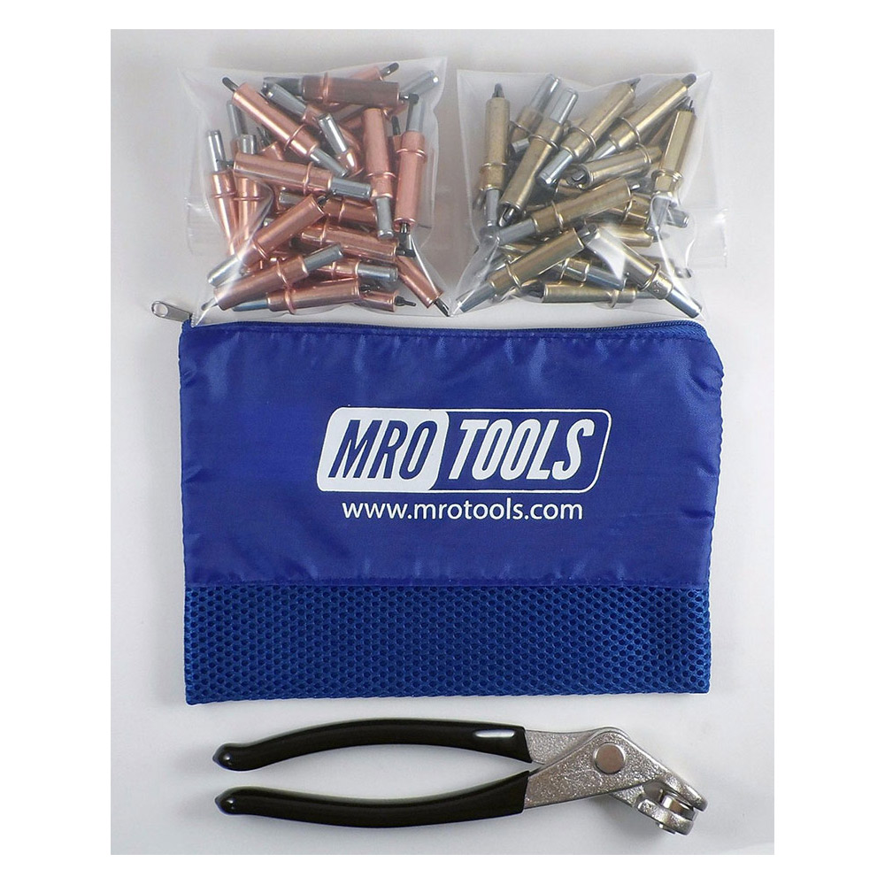 MRO TOOLS K4S50-1 Standard 25 1/8'' & 25 3/16'' Cleco Fasteners Kit w ...
