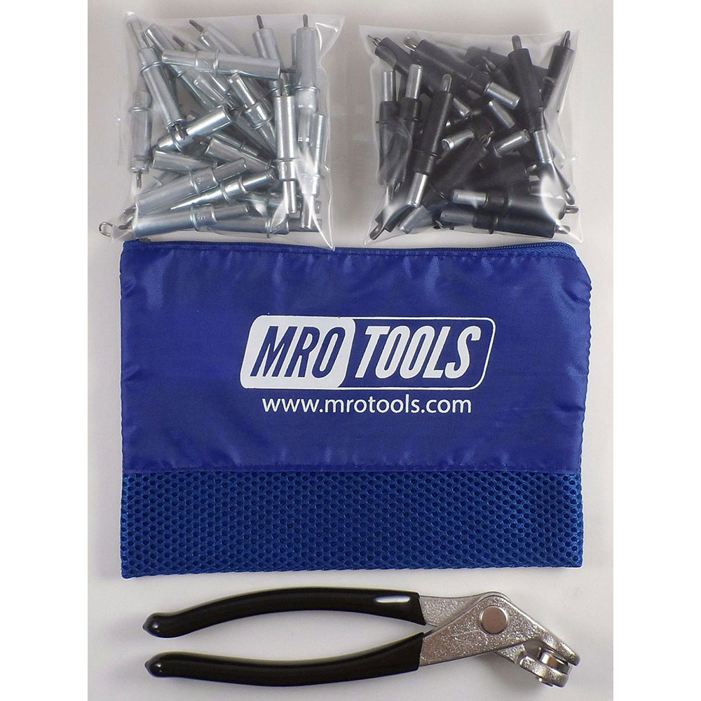 MRO TOOLS K4S50-6 Standard 25 5/32'' & 25 3/32'' Cleco Fasteners Kit w ...