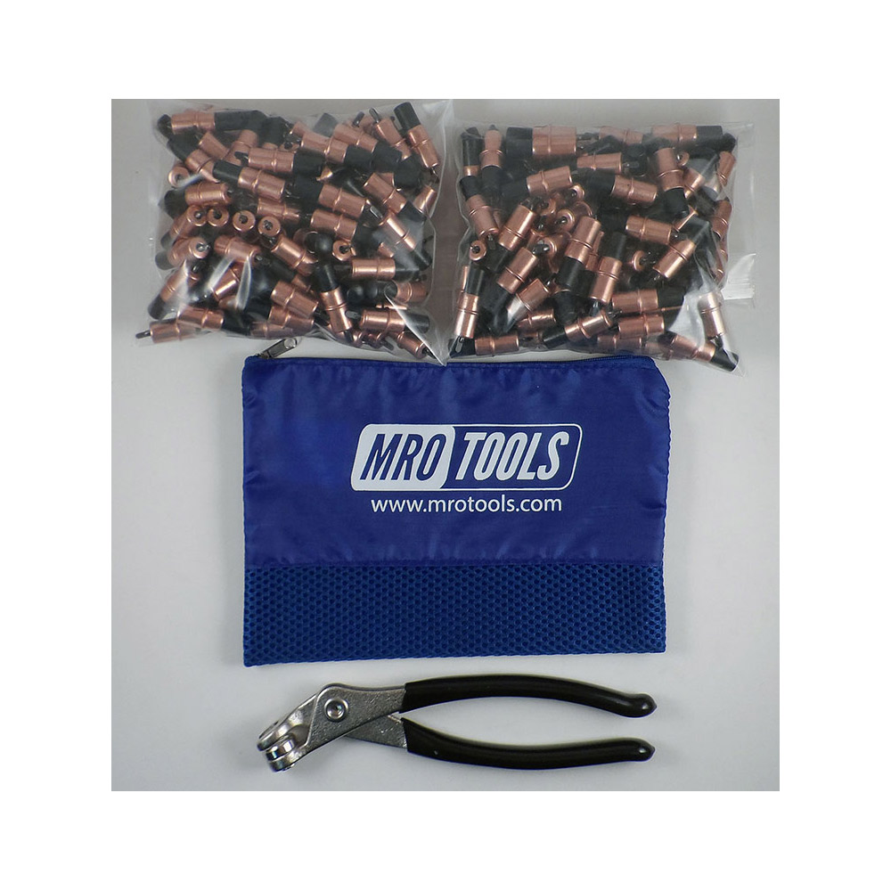 MRO TOOLS KK1S400-1/8 Extra Short Plier Operated Cleco Fasteners 400 Piece Kit w/ Cleco Pliers ...