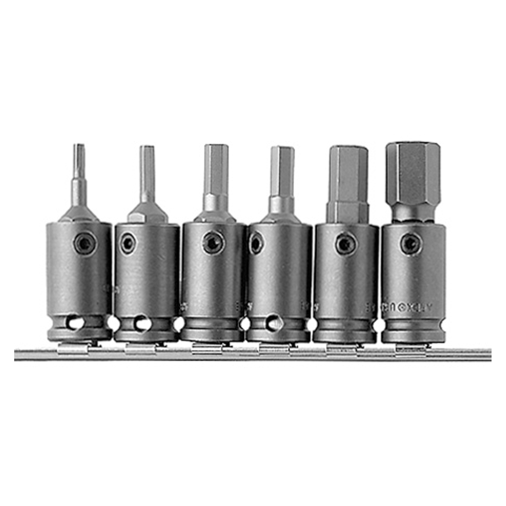APH56M Apex 1/2'' 6 Piece Socket Head (Hex-Allen) Bits And Adapter Set ...